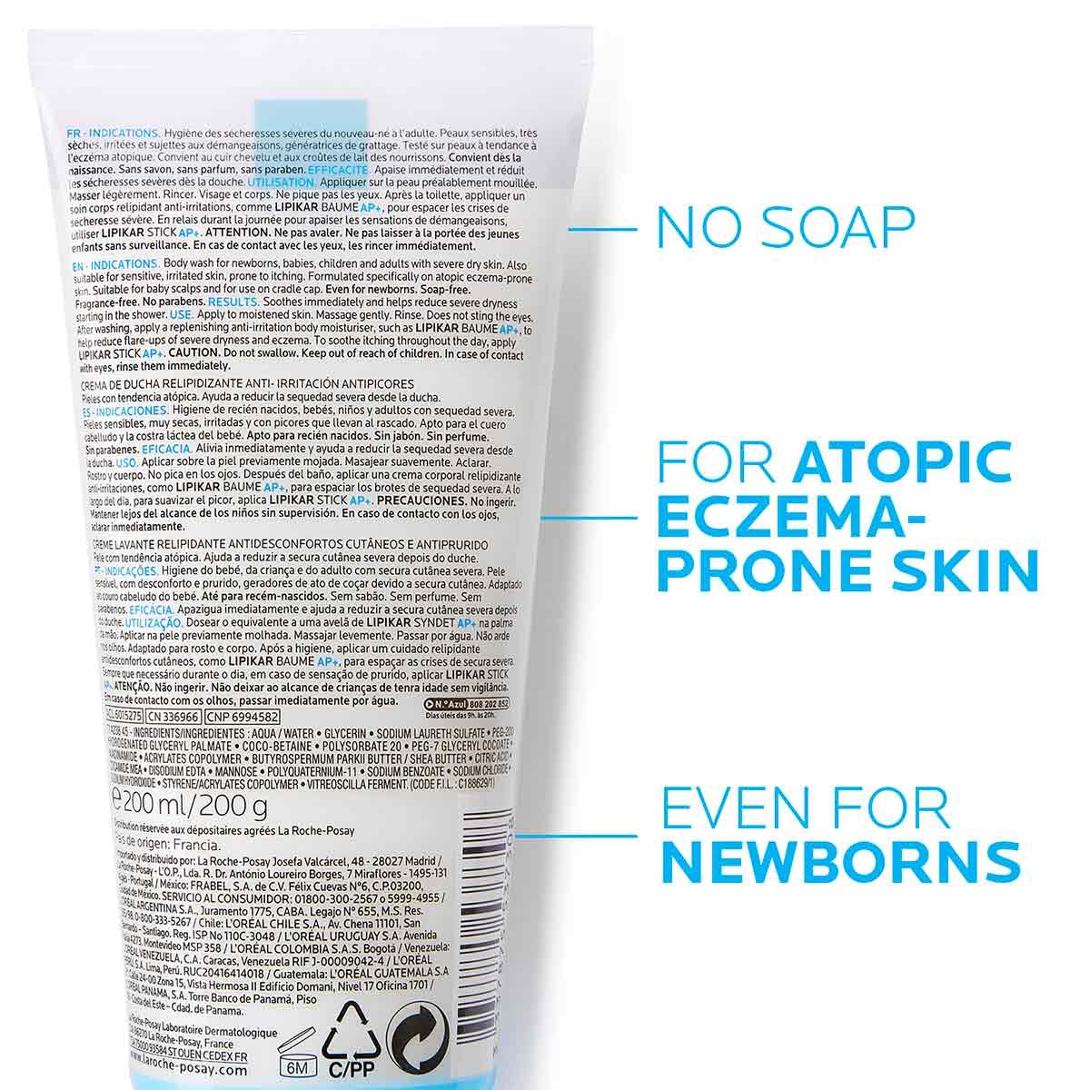LIPIKAR Syndet AP+ | Atopic Eczema Skin | La Roche-Posay